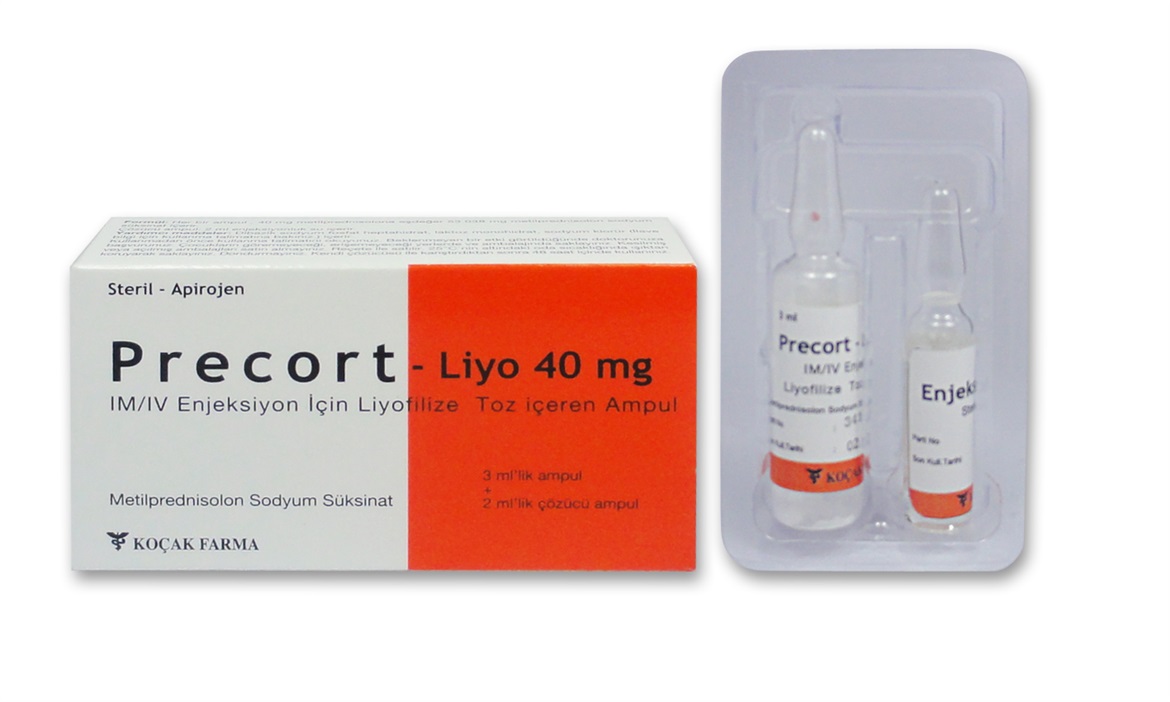 PRECORT-LIYO 40 MG IM/IV ENJEKSIYON ICIN LIYOFILIZE TOZ ICEREN AMPUL ...